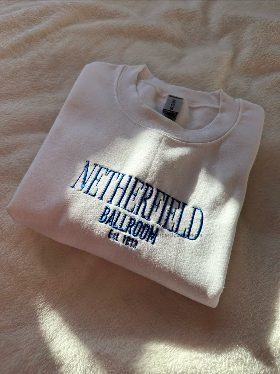 Netherfield Ballroom Unisex Embroidered Sweatshirt – borderrosedesigns